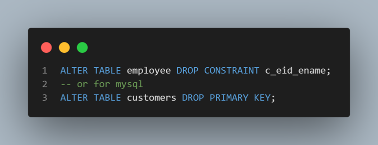How to add constraints in SQL