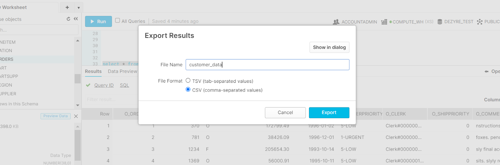 How To Export Data From Snowflake To CSV?