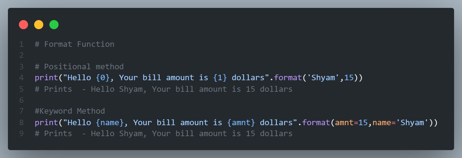 How To Use Format Function In Python 